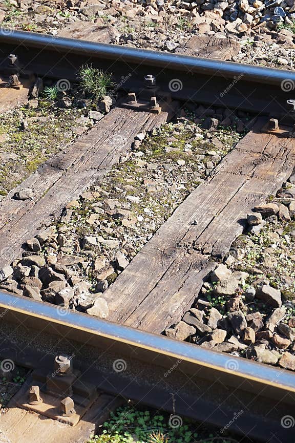 Train Track/ Railroad - Side View Stock Photo - Image of close ...