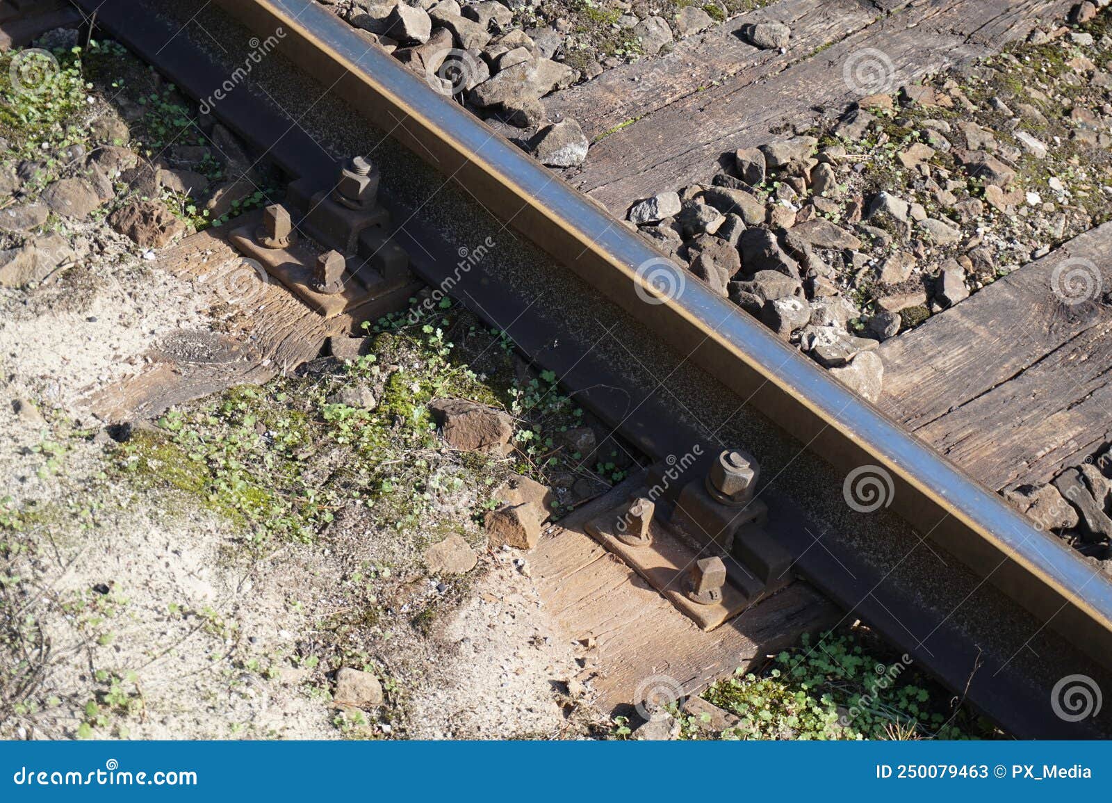 Train Track/ Railroad - Side View Stock Image - Image of train, close ...
