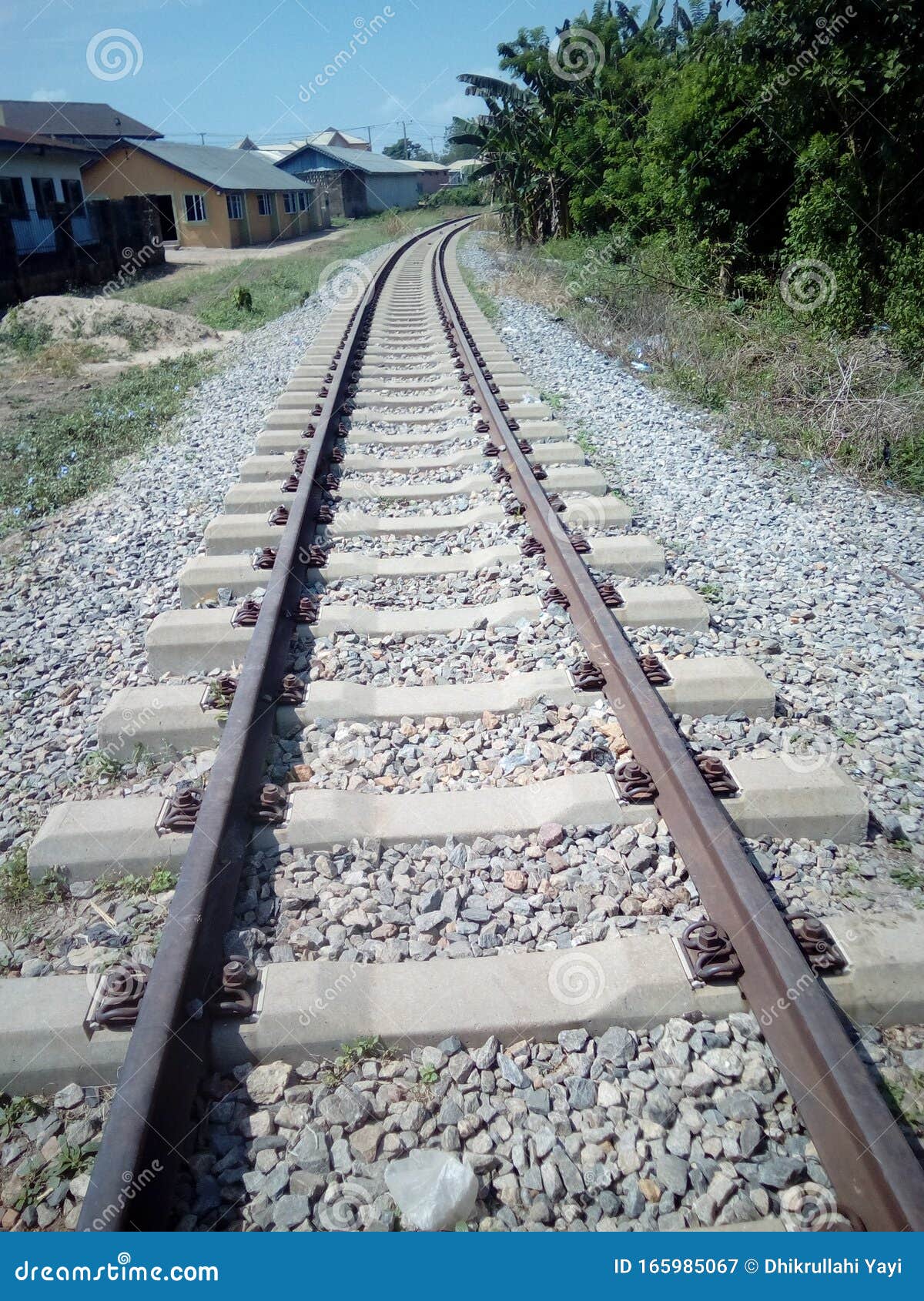 Train track stock image. Image of railway, steel, building - 165985067