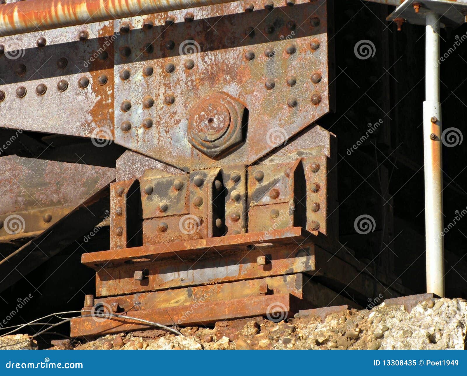 Train Track Support for Trestle Stock Image - Image of steel, rusty ...
