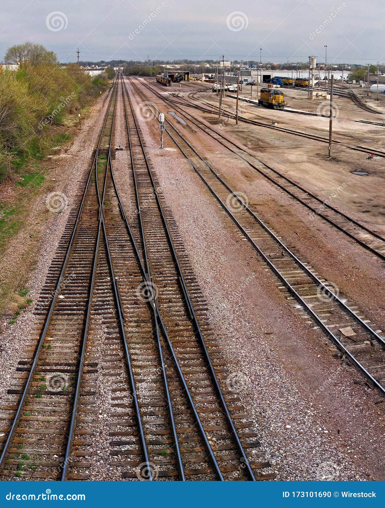 Train Track Surrounded by Beautiful Colorful Trees during Daytime Stock ...