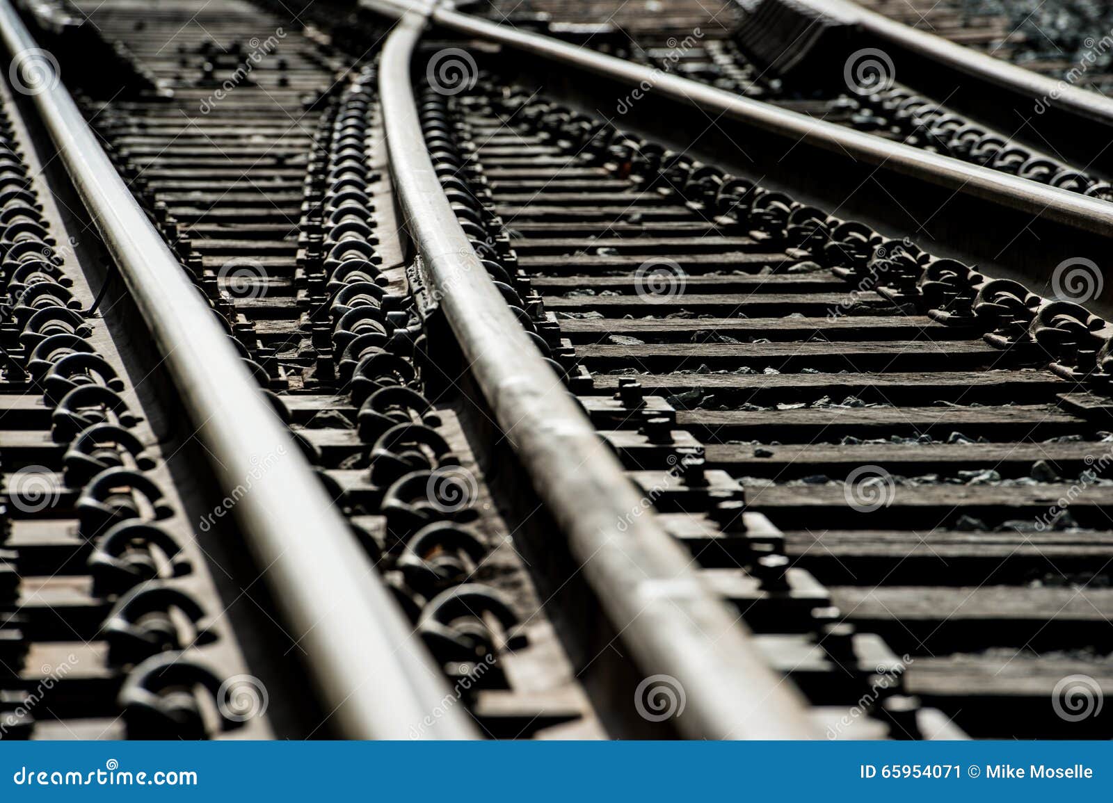 Train track switches stock image. Image of select, transportation ...