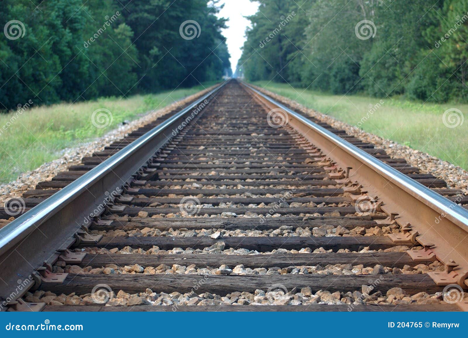 Train Tracks 2 stock image. Image of ties, tracks, grass - 204765