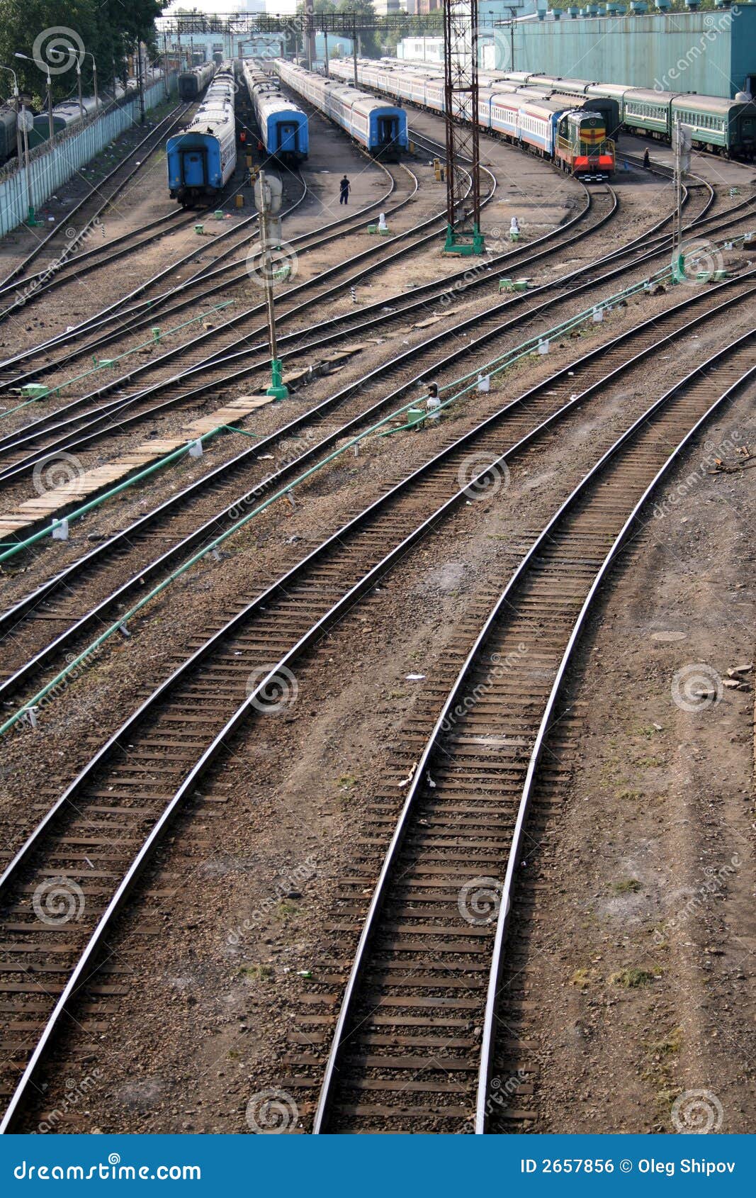 Train tracks stock photo. Image of steel, railing, diagonal - 2657856