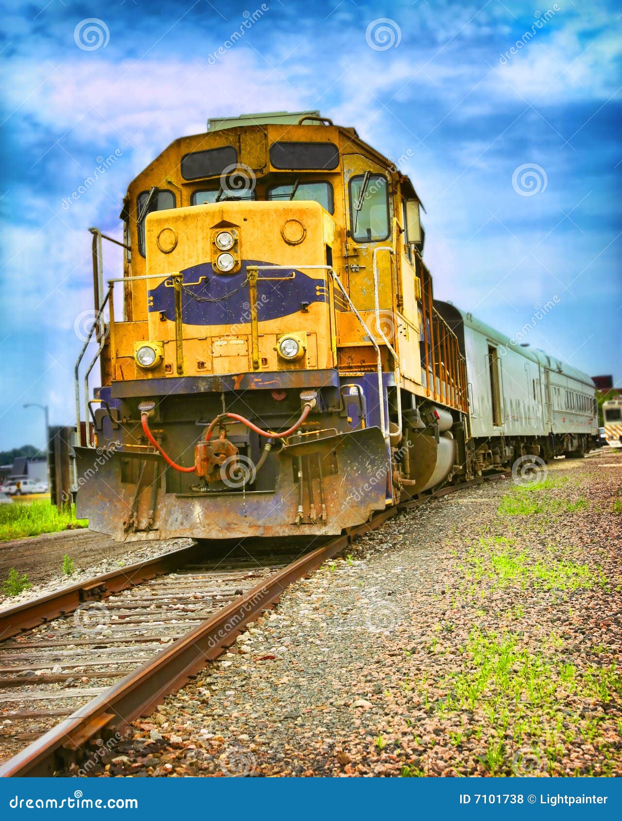 Train on the tracks stock photo. Image of train, track - 7101738