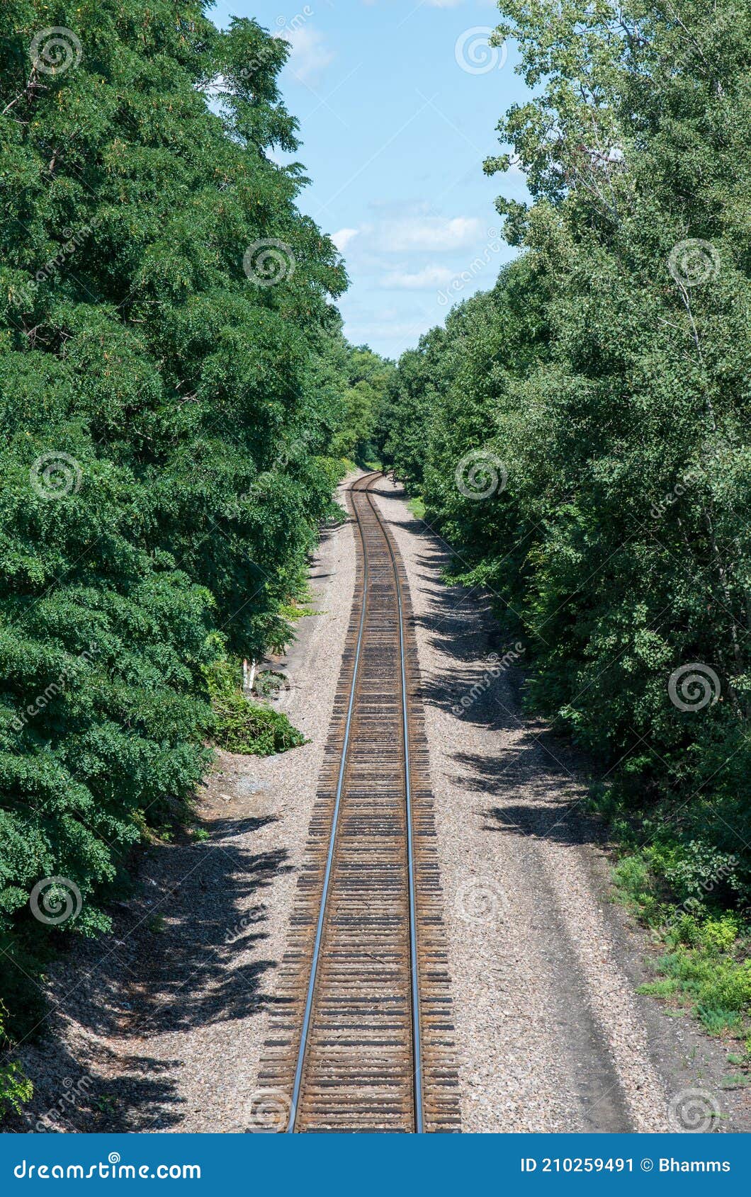 Train tracks from above stock image. Image of scenic - 210259491