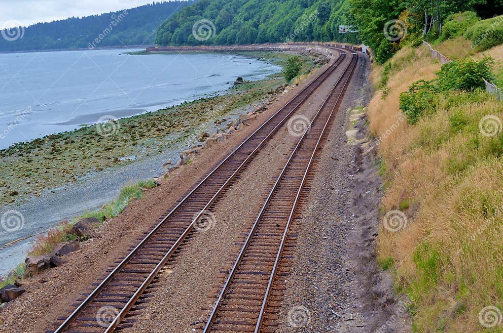 Train tracks stock image. Image of washington, landscape - 32753629