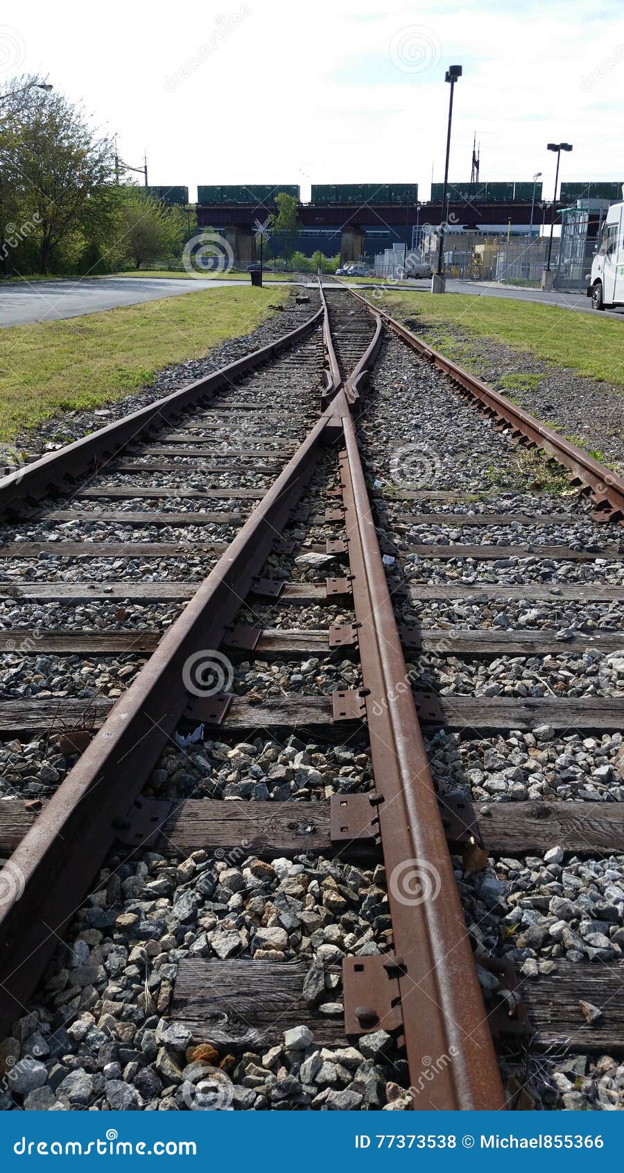 Train tracks stock photo. Image of trains, train, switching - 77373538