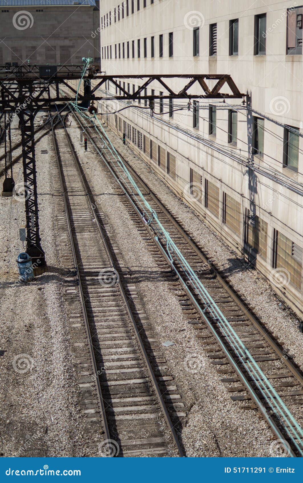 Train Tracks in Chicago stock image. Image of train, subway - 51711291