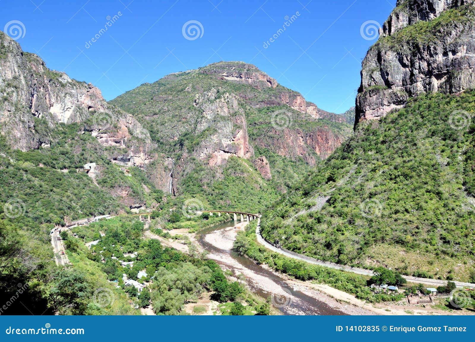 Train Tracks on the Copper Canyon Stock Image - Image of passenger ...