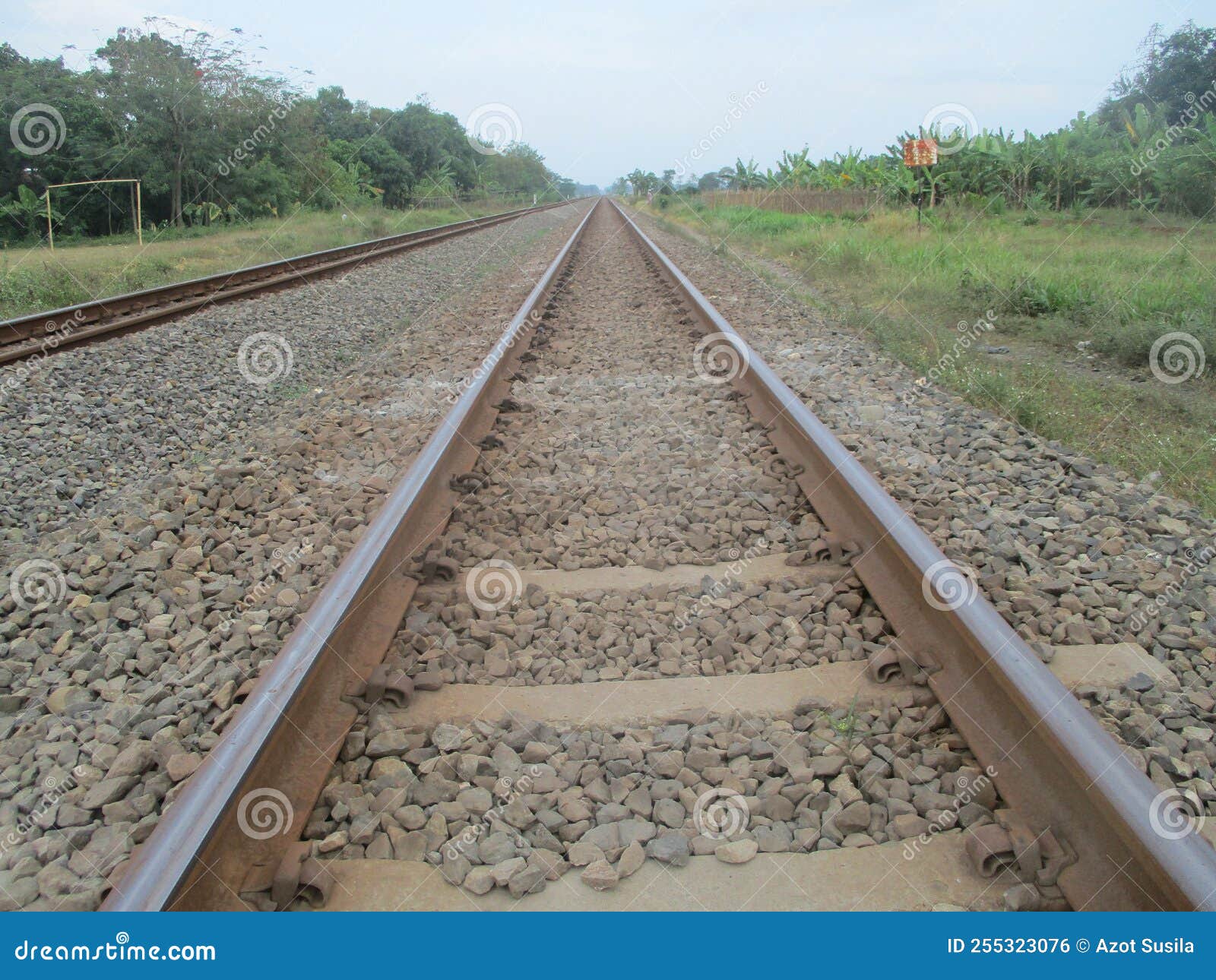 The Train Tracks and Electricity are Still Active Stock Photo - Image ...