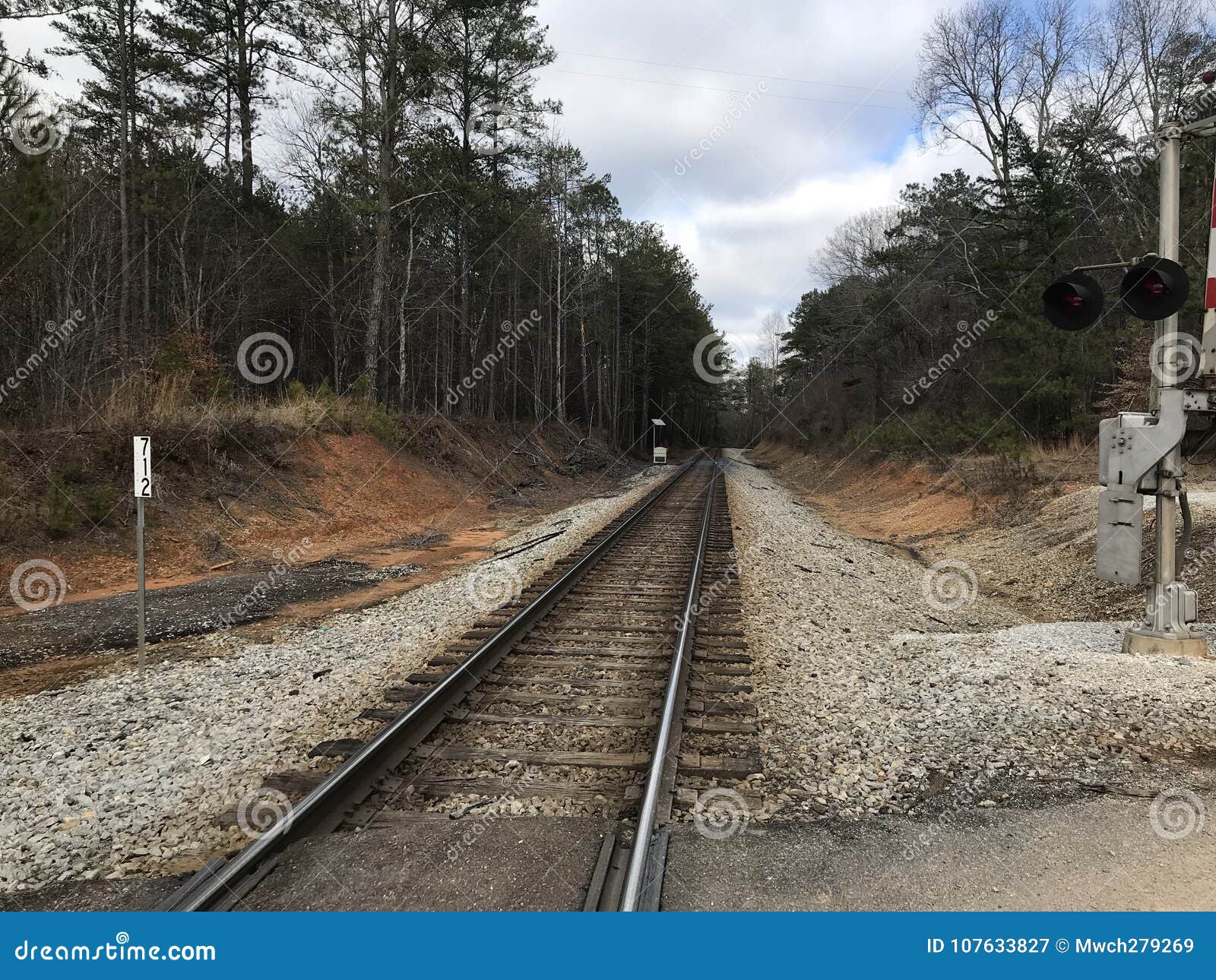 Train Tracks Going through Fruithurst, Al Stock Image - Image of train ...
