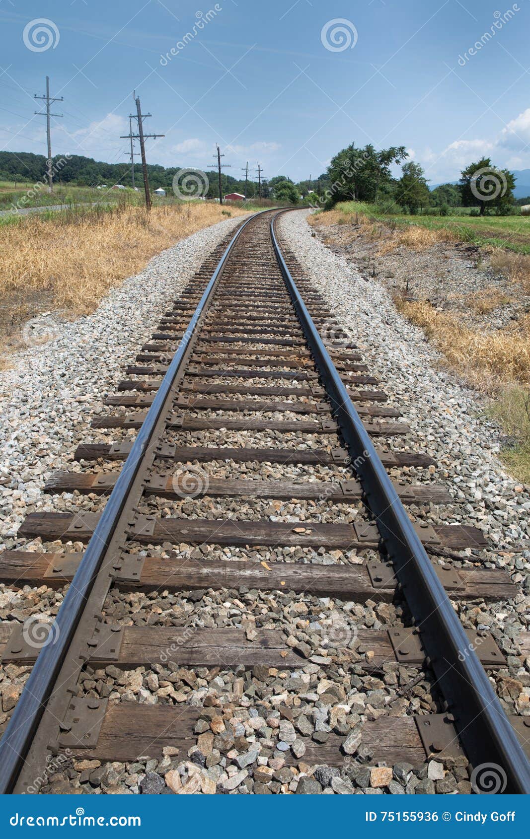 Train Tracks in Luray, Virginia. Stock Photo - Image of black, meadow ...