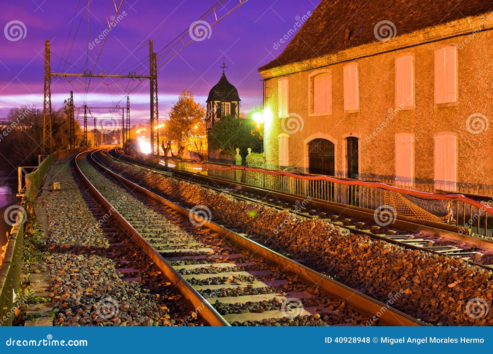 Train tracks stock photo. Image of station, landscape - 40928948