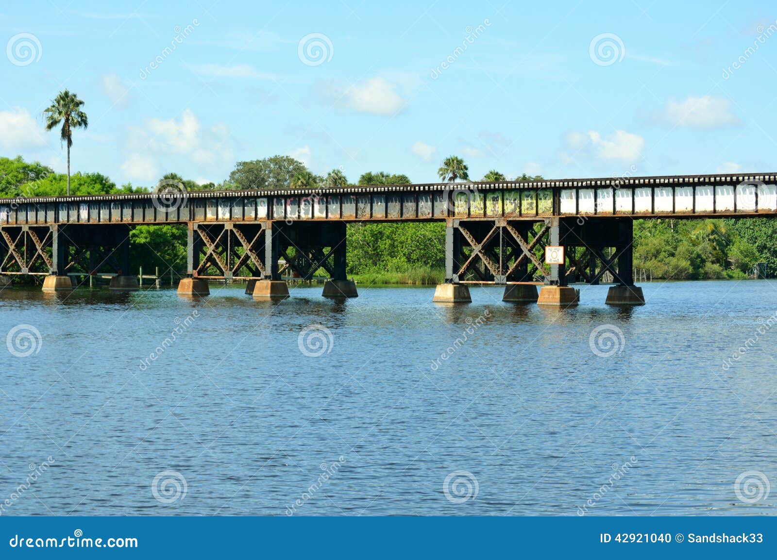 Train Tracks Over Water stock photo. Image of transportation - 42921040