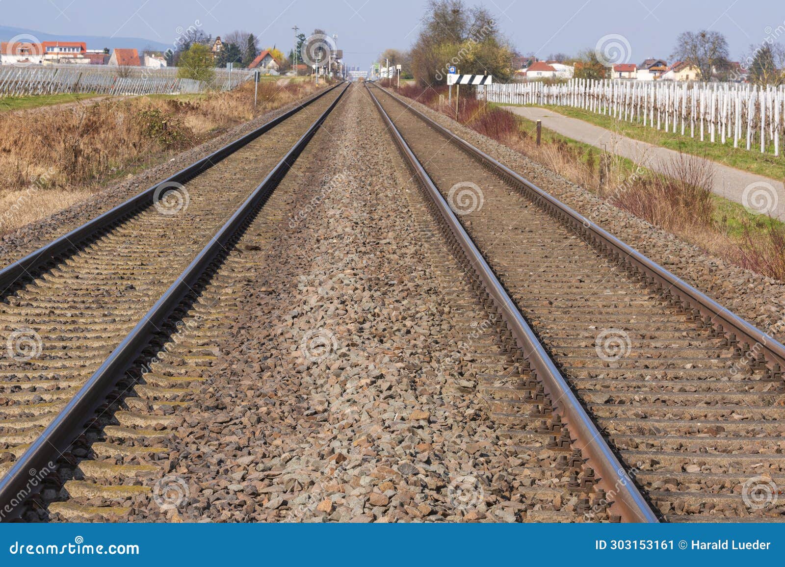 Train tracks stock image. Image of environmentally, parallel - 303153161