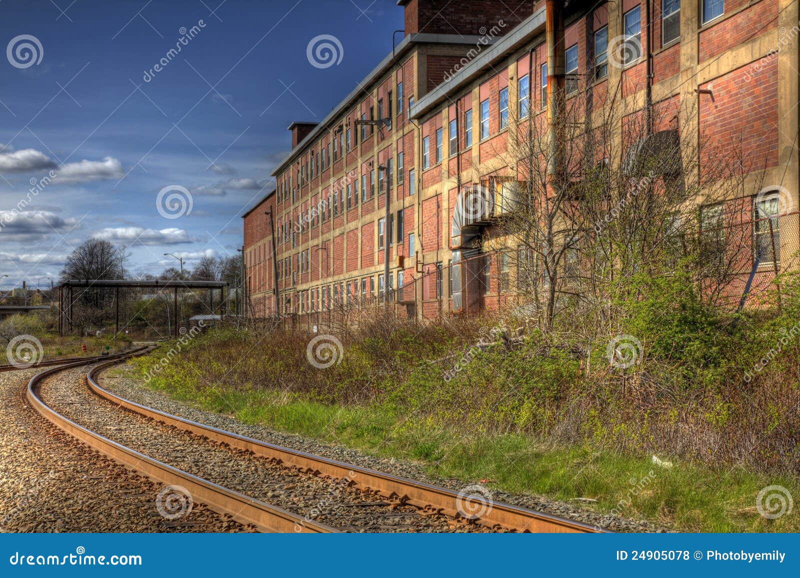 Train Tracks Pass Building stock photo. Image of abandoned - 24905078