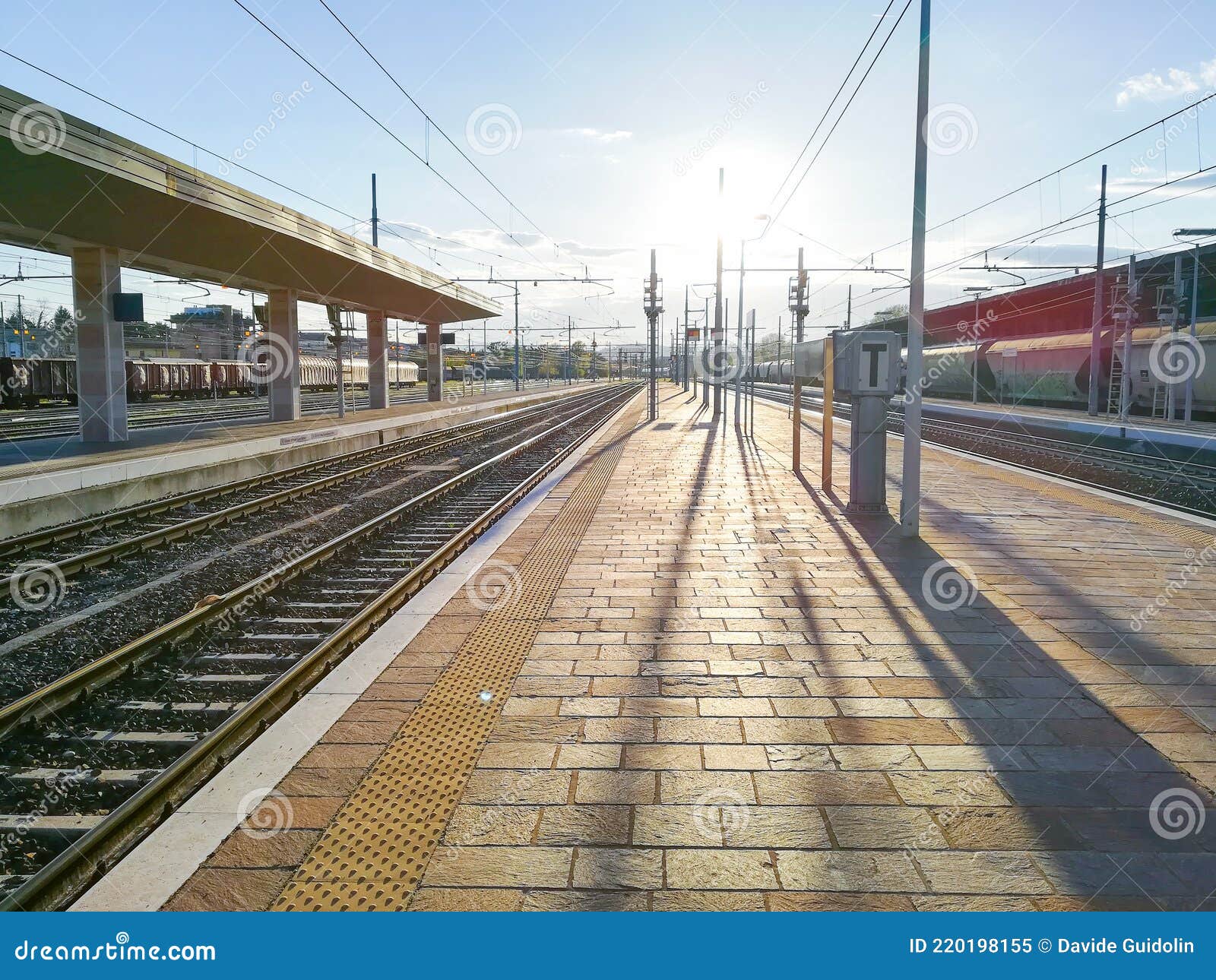 Train Tracks Perspective View Stock Image - Image of parallel ...