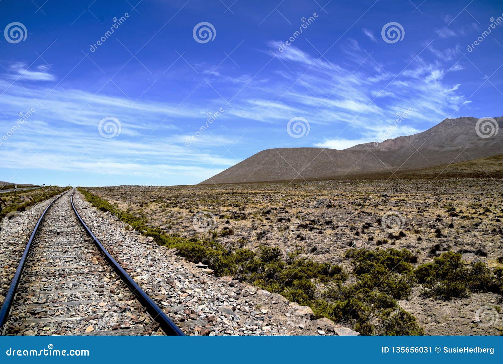 Train Tracks through Peruvian Highlands Stock Image - Image of mountain ...