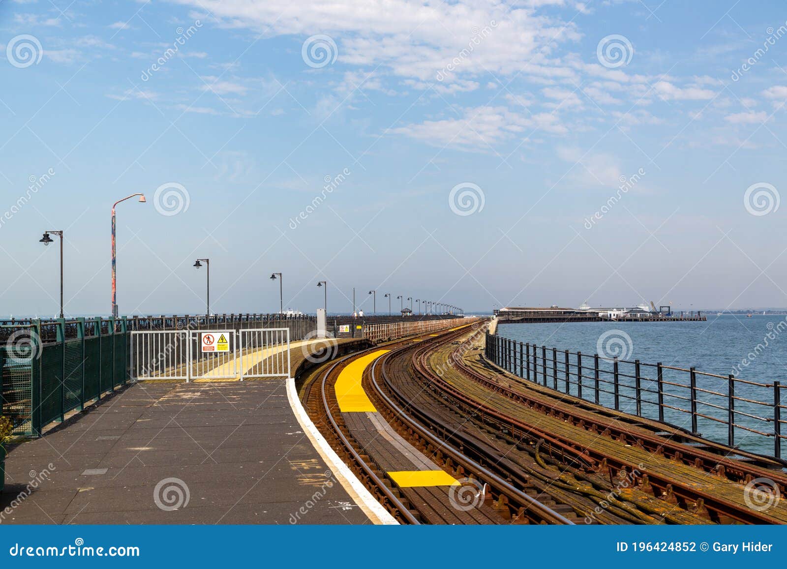 Train Tracks Running Along the Pier at Ryde Isle of Wight, Ryde Pier ...