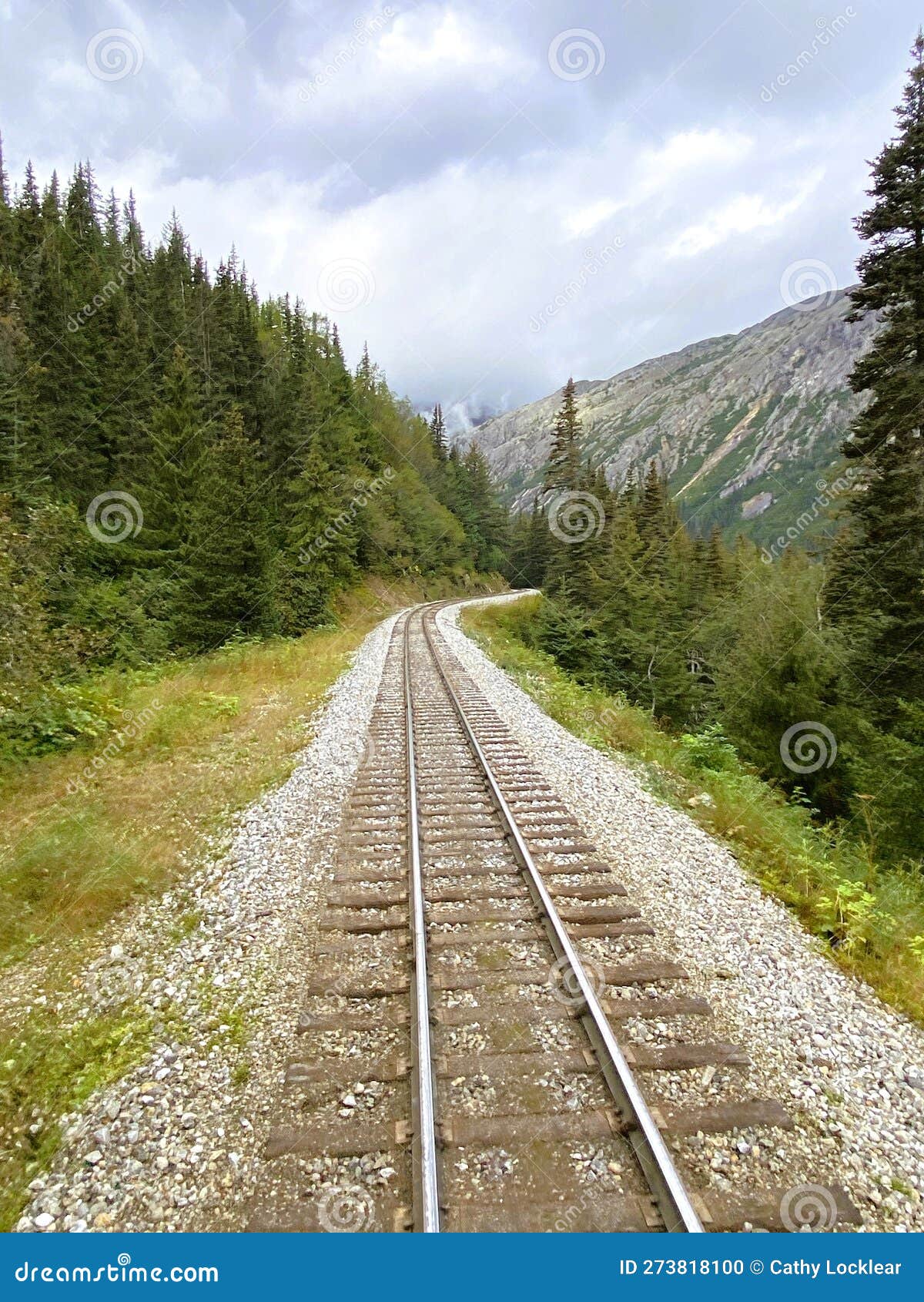Train Tracks Running through a Mountain Range Stock Photo - Image of ...