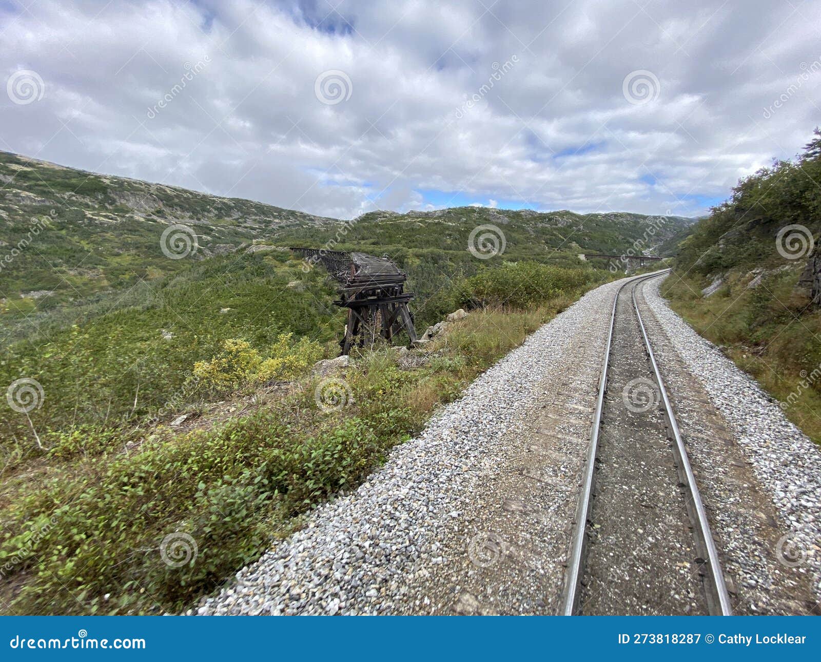 Train Tracks Running through a Mountain Range Stock Image - Image of ...