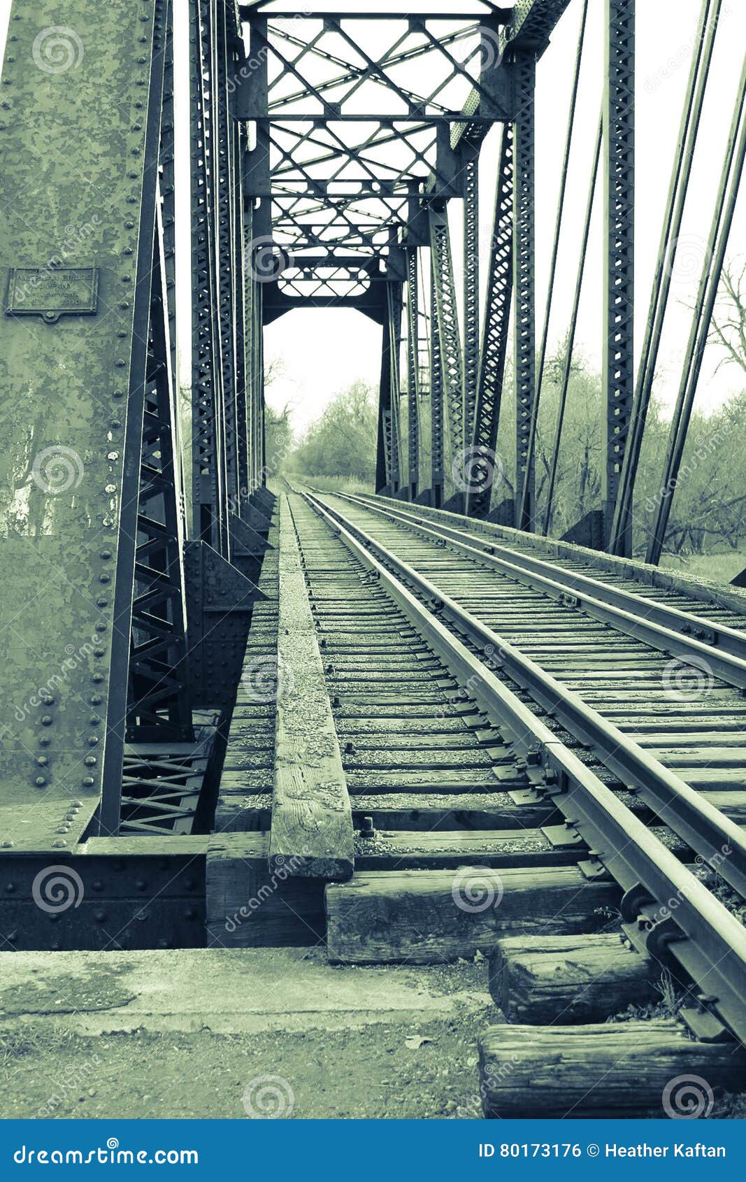 Train Tracks and Steel Bridge Stock Photo - Image of rule, trolley ...