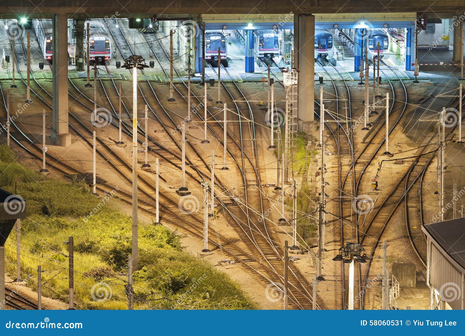 Train Tracks in Switch Yard Stock Image - Image of outdoor, journey ...
