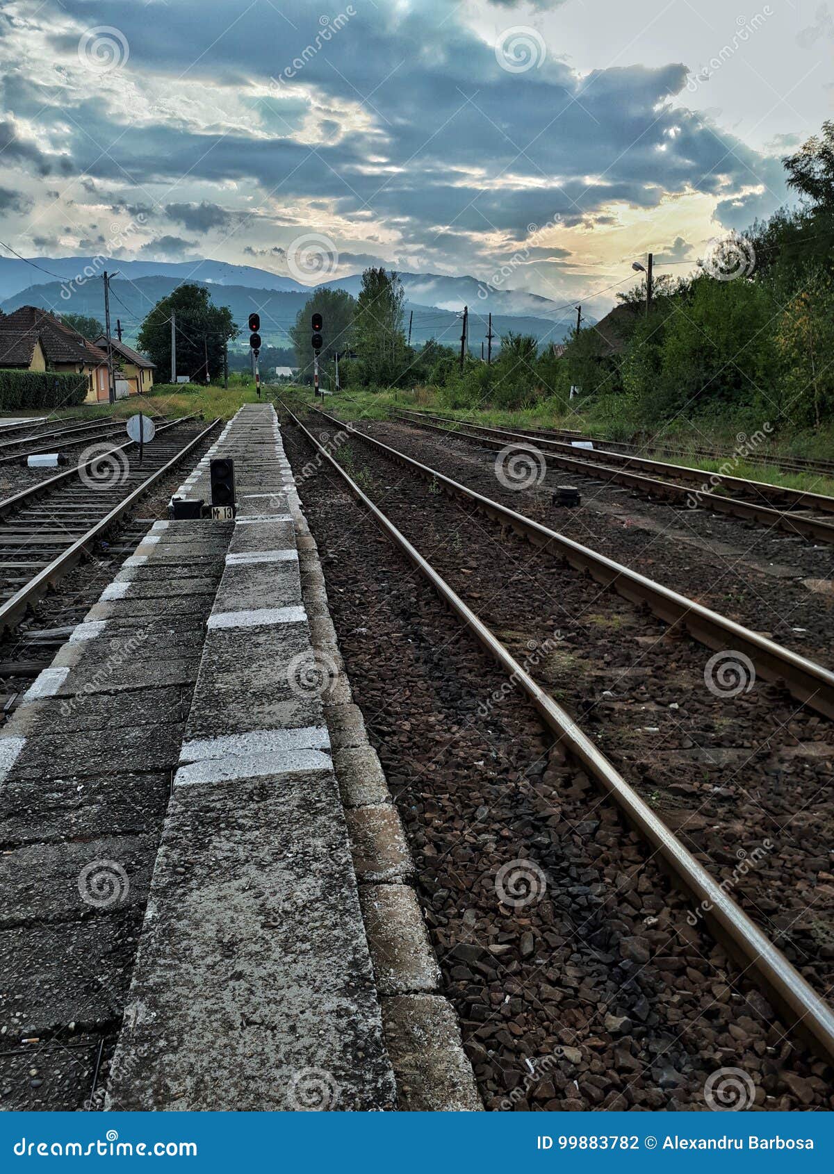 Train tracks stock photo. Image of transportation, travel - 99883782