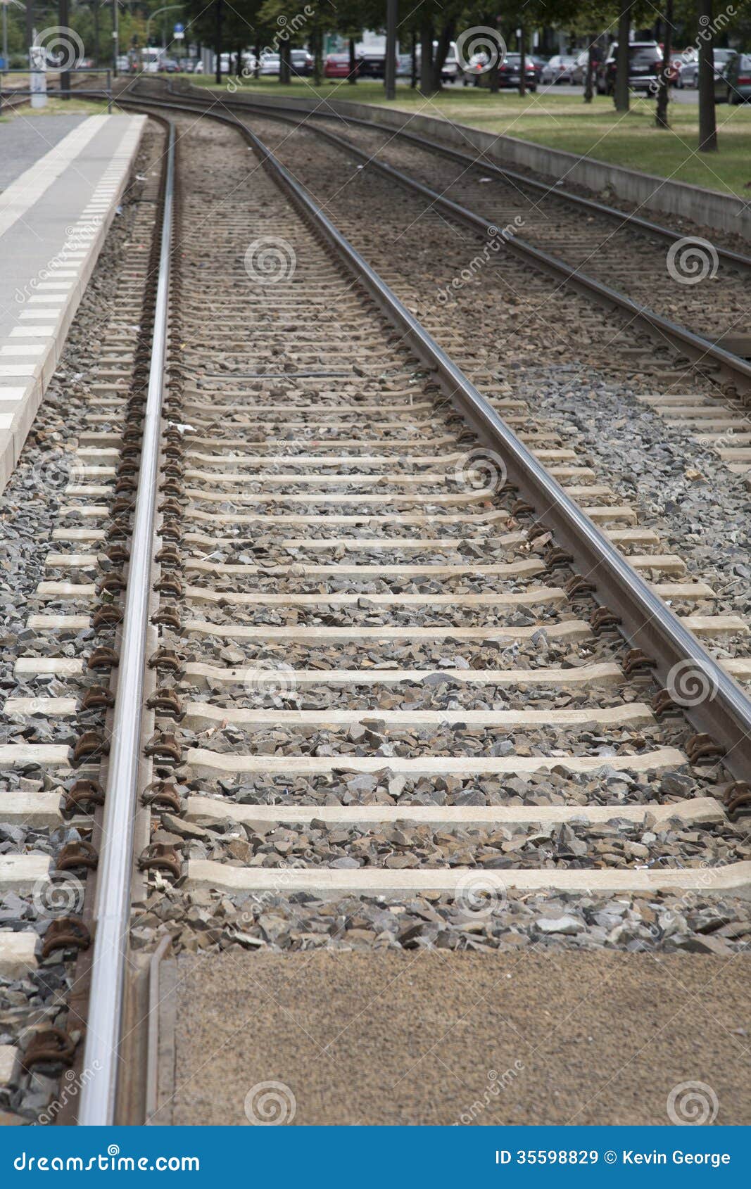 Train Tracks in Urban Setting, Berlin, Stock Image - Image of public ...