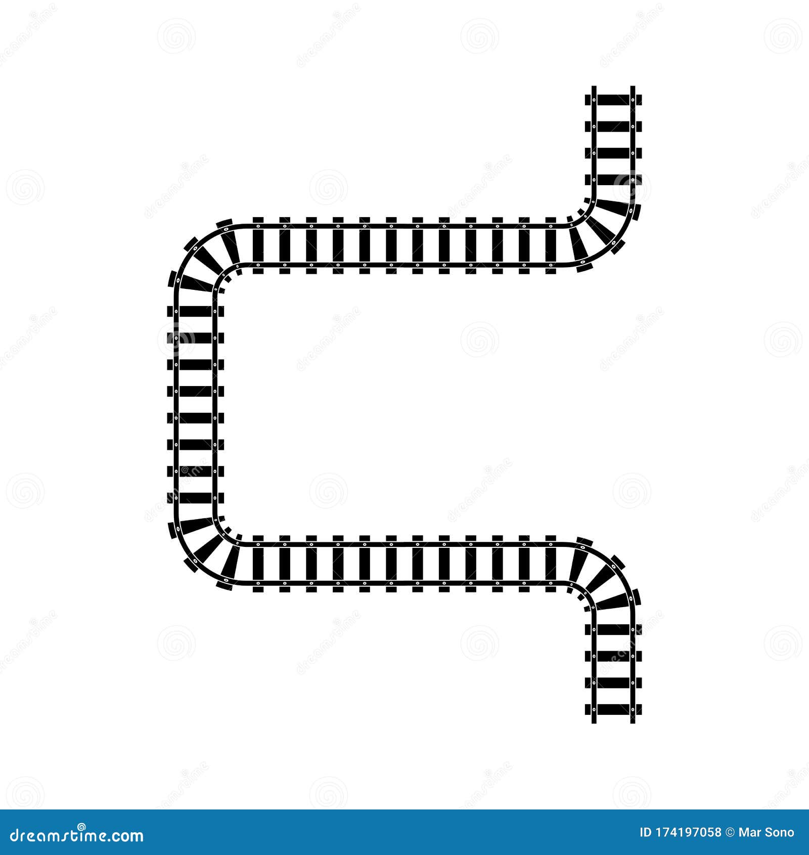 Train Tracks Vector Design Template Illustration Stock Vector ...