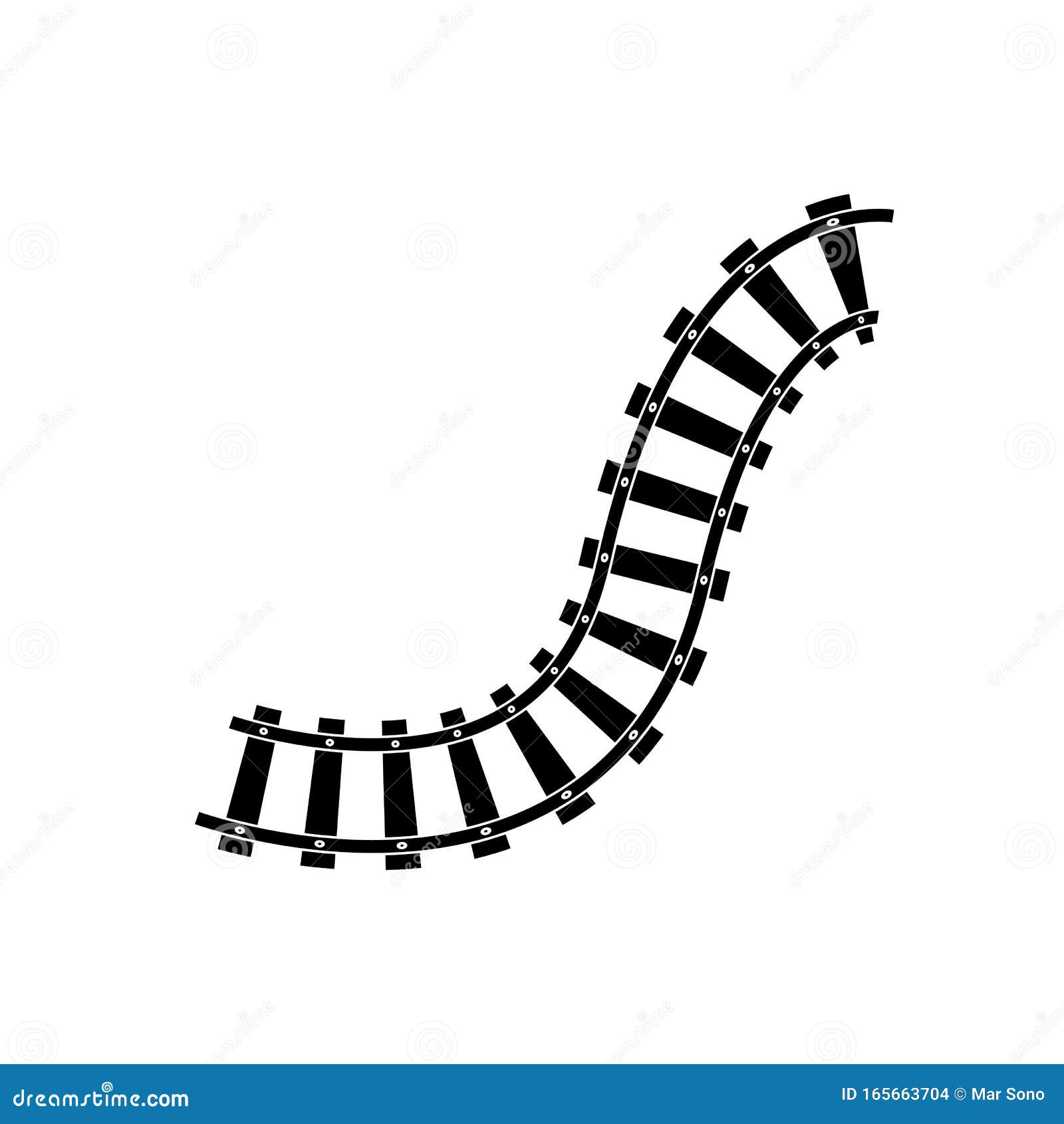 Train Tracks Vector Icon Design Template Stock Vector - Illustration of ...