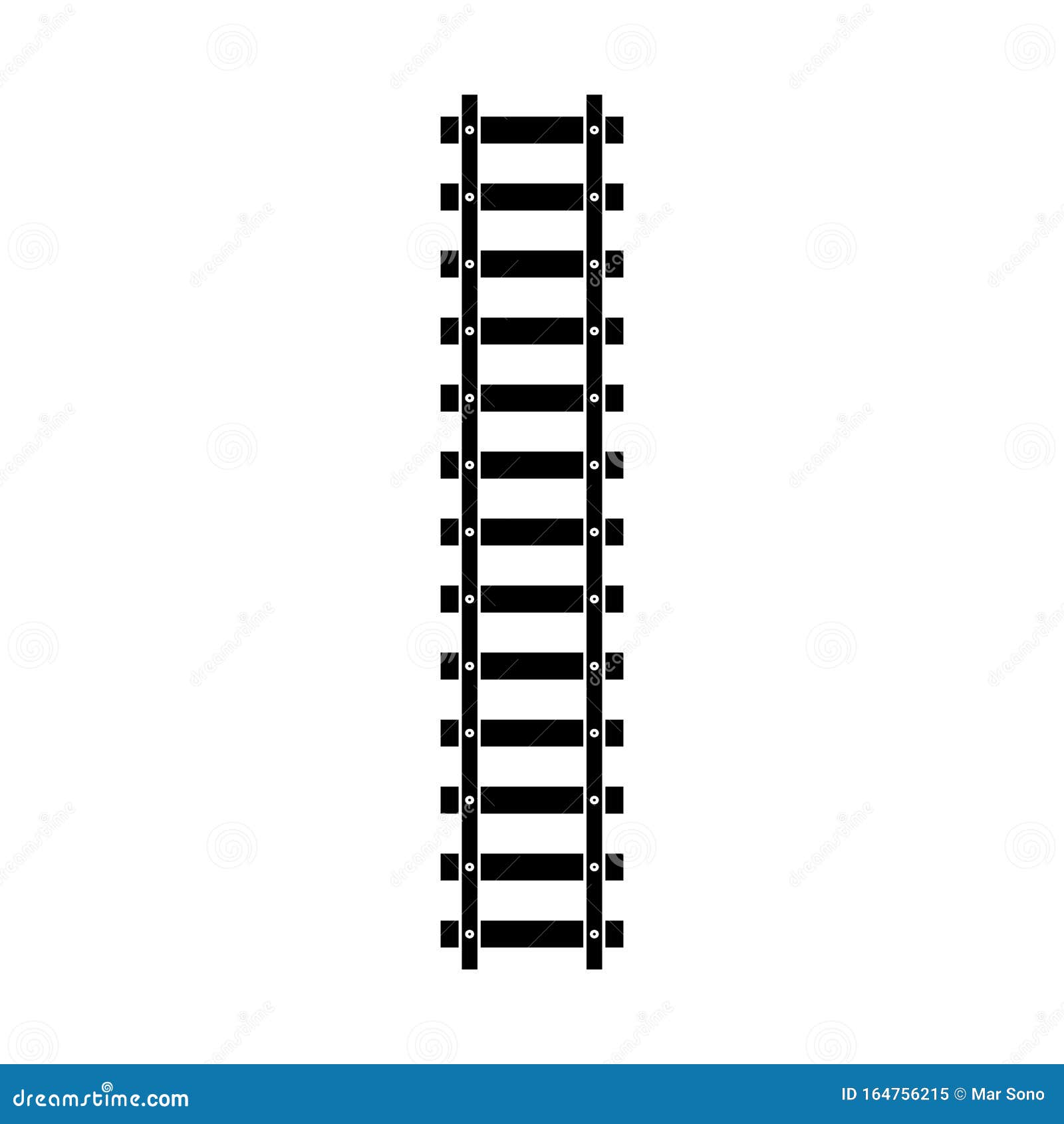 Train Tracks Vector Icon Design Template Stock Vector - Illustration of ...