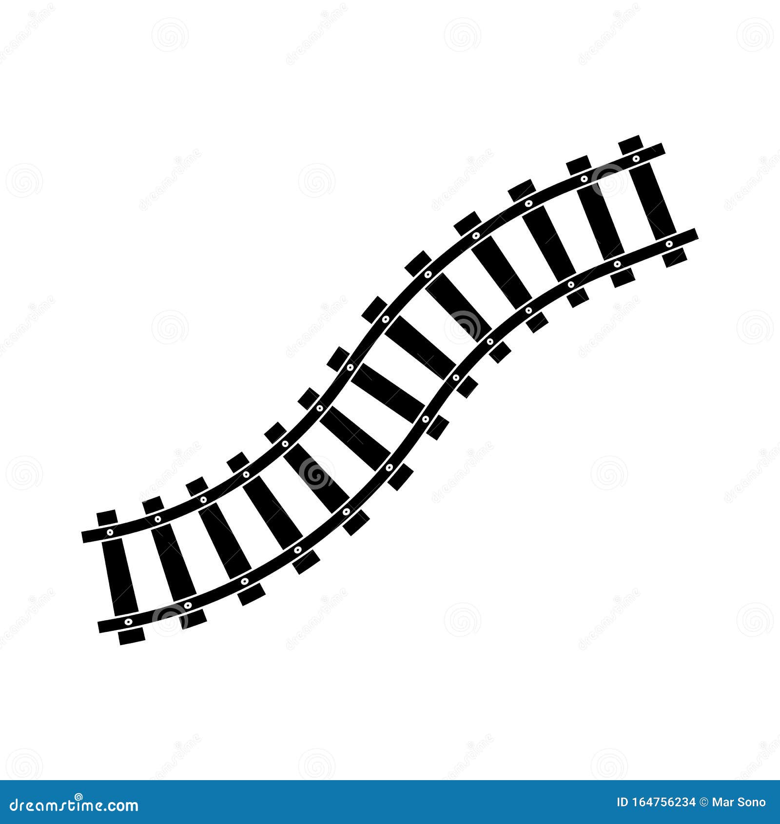 Train Tracks Vector Icon Design Template Stock Vector - Illustration of ...