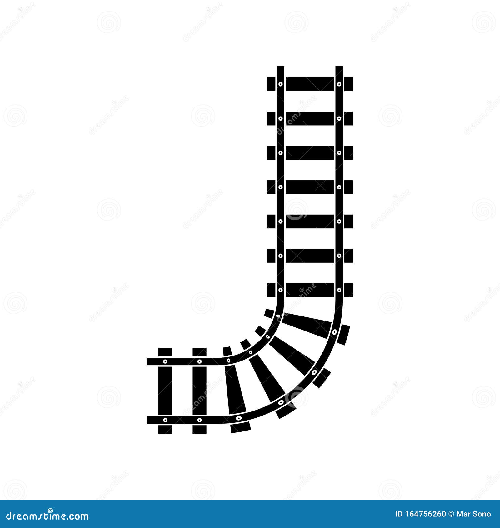 Train Tracks Vector Icon Design Template Stock Vector - Illustration of ...