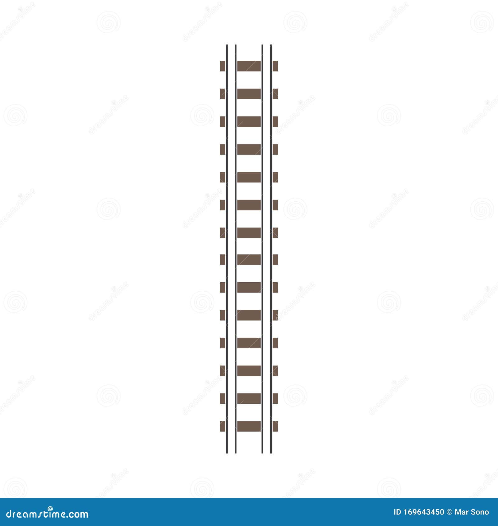 Train Tracks Vector Icon Design Stock Vector - Illustration of flat ...