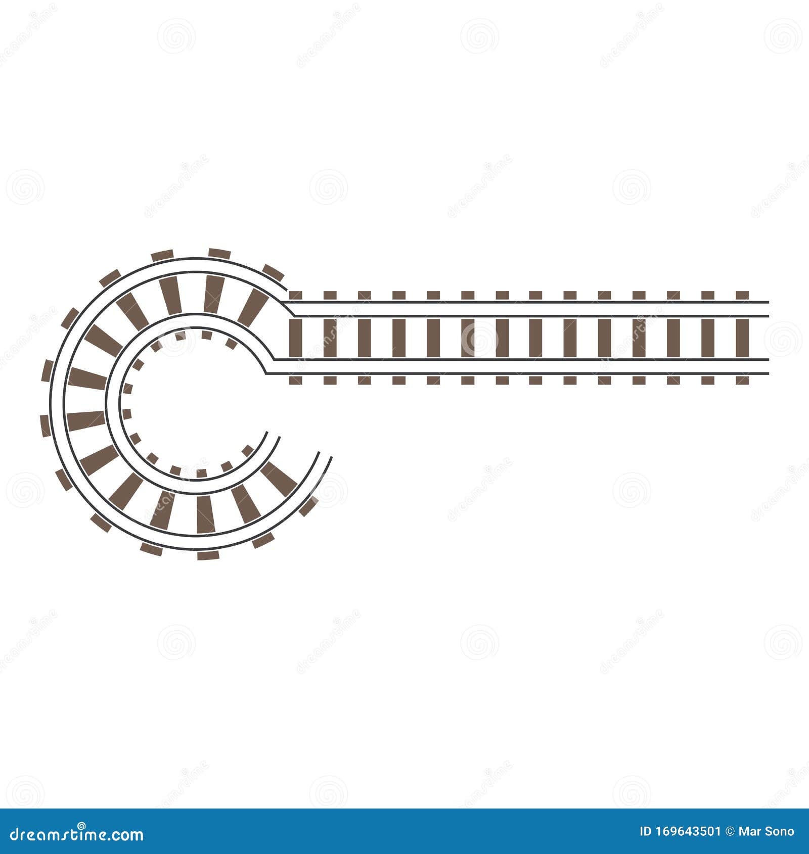 Train Tracks Vector Icon Design Stock Vector - Illustration of symbol ...
