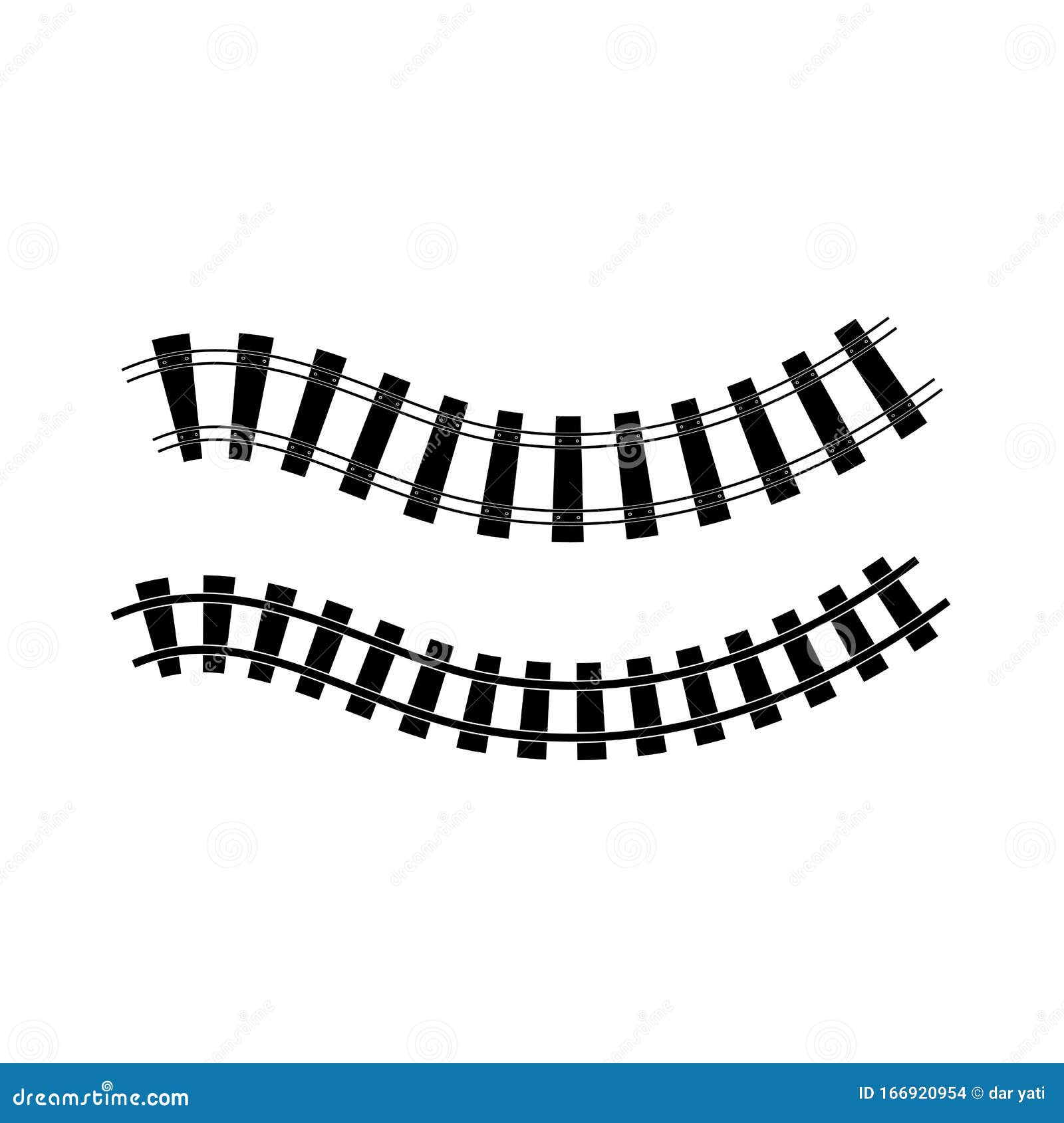 Train Tracks Vector Icon Design Template Stock Vector - Illustration of ...