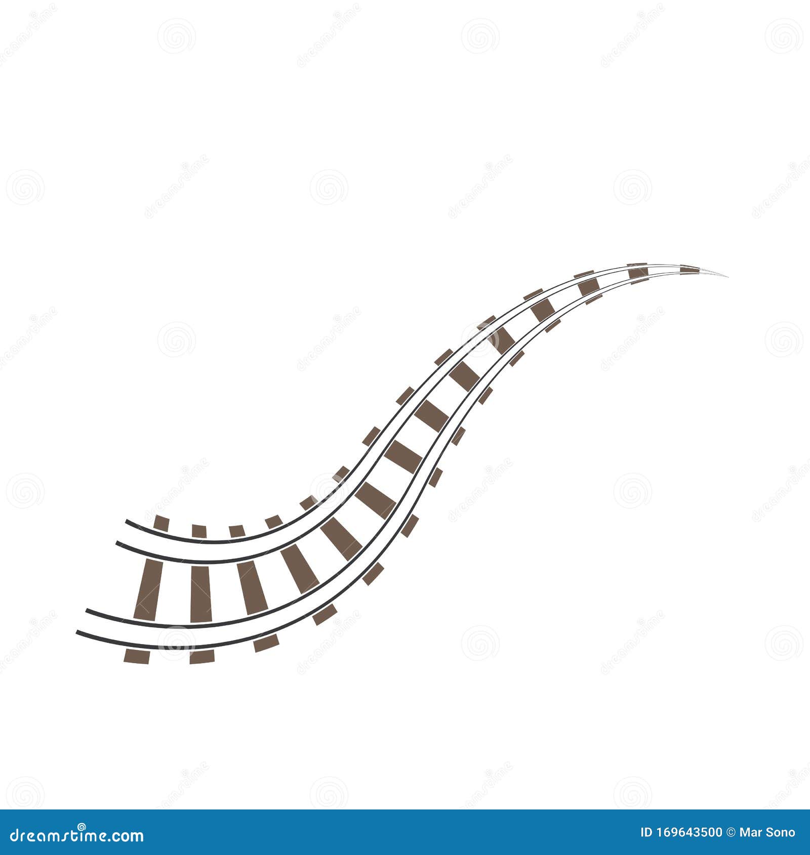 Train Tracks Vector Icon Design Stock Vector - Illustration of isolated ...