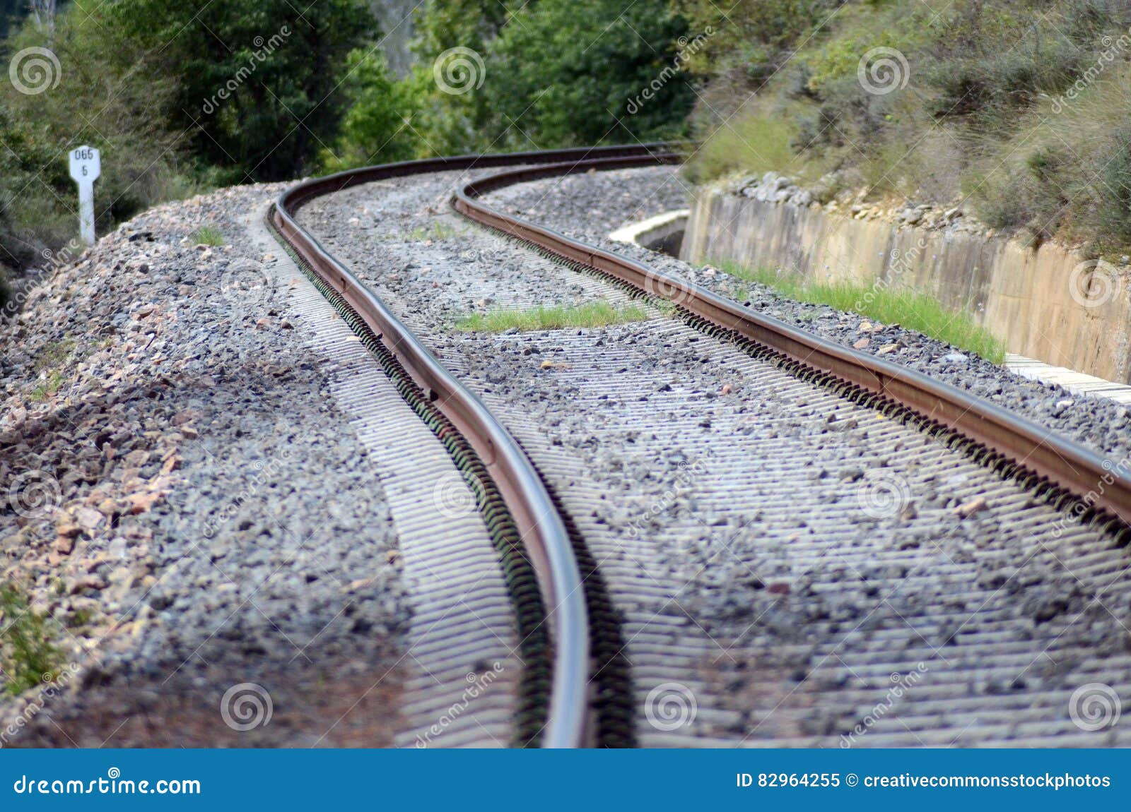 Train Tracks Winding A Mill Picture. Image: 82964255