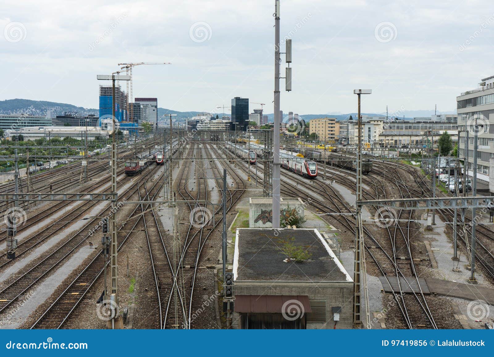 Train Tracks in Zurich Switzerland Stock Photo - Image of metro, move ...