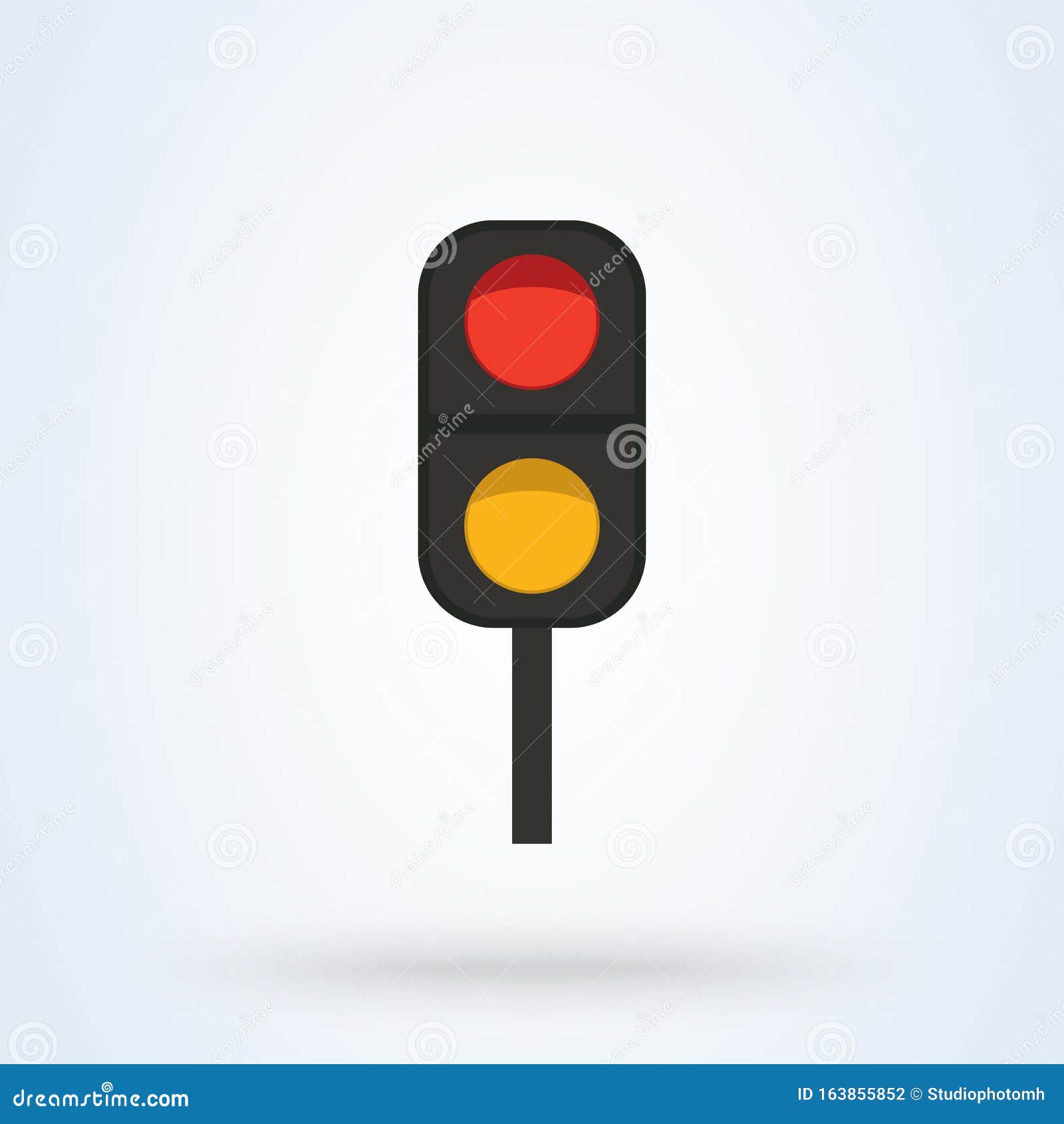 Train Traffic Light Flat. Simple Vector Modern Icon Design Illustration ...