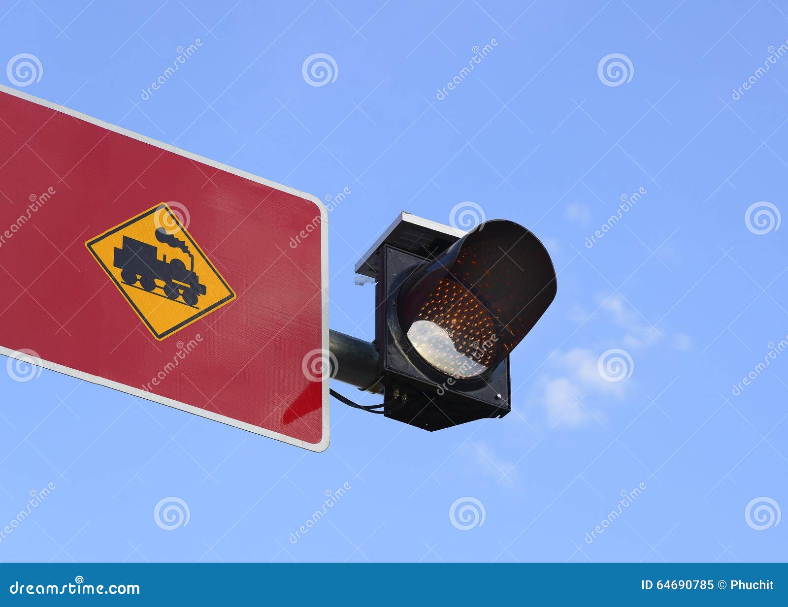 Train Traffic Sign and Light Stock Image - Image of isolated, symbol ...