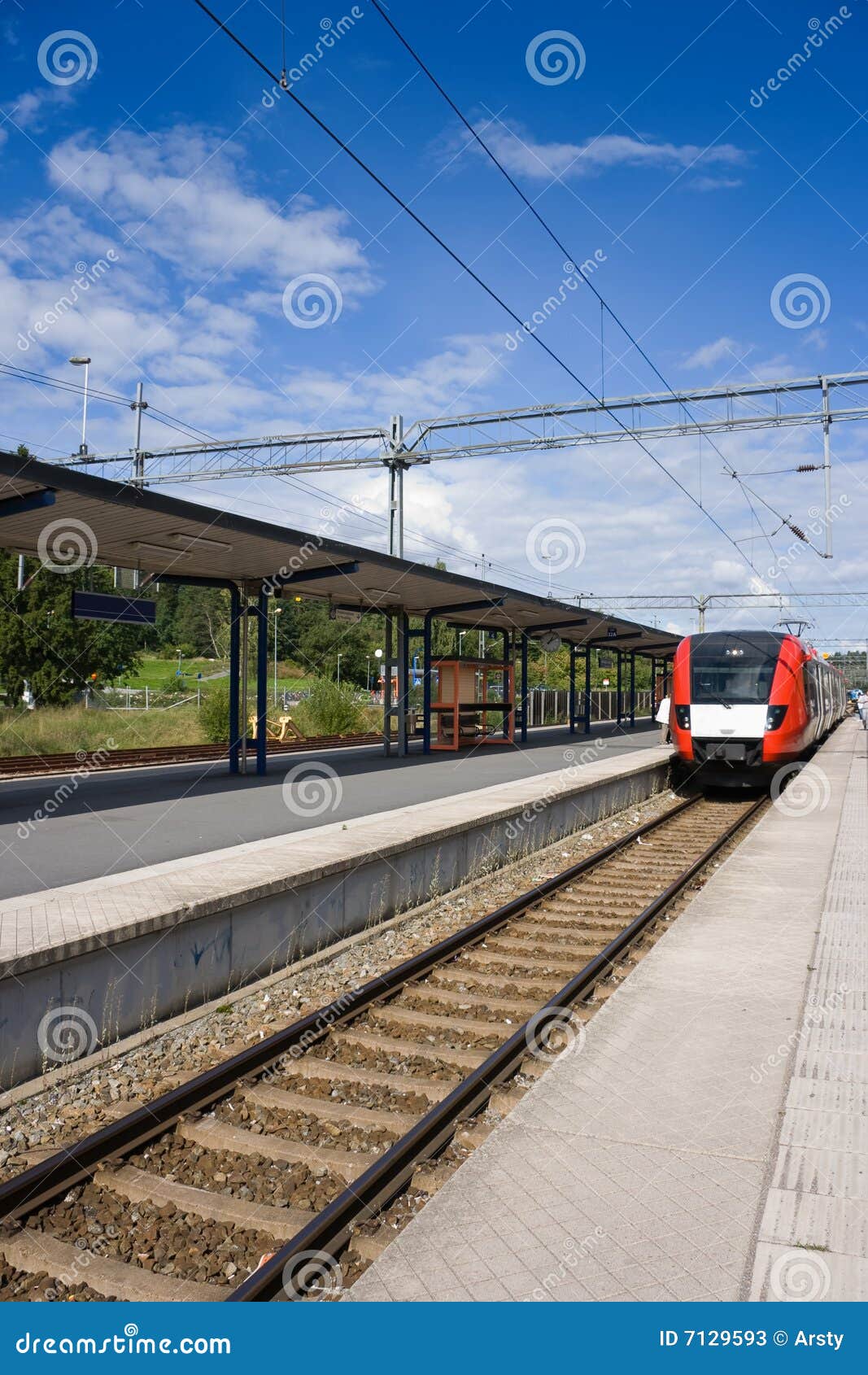 Train at the train station stock image. Image of railway - 7129593