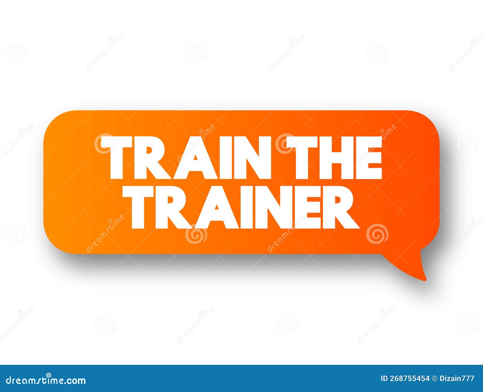 Train the Trainer Text Message Bubble, Concept Background Stock ...