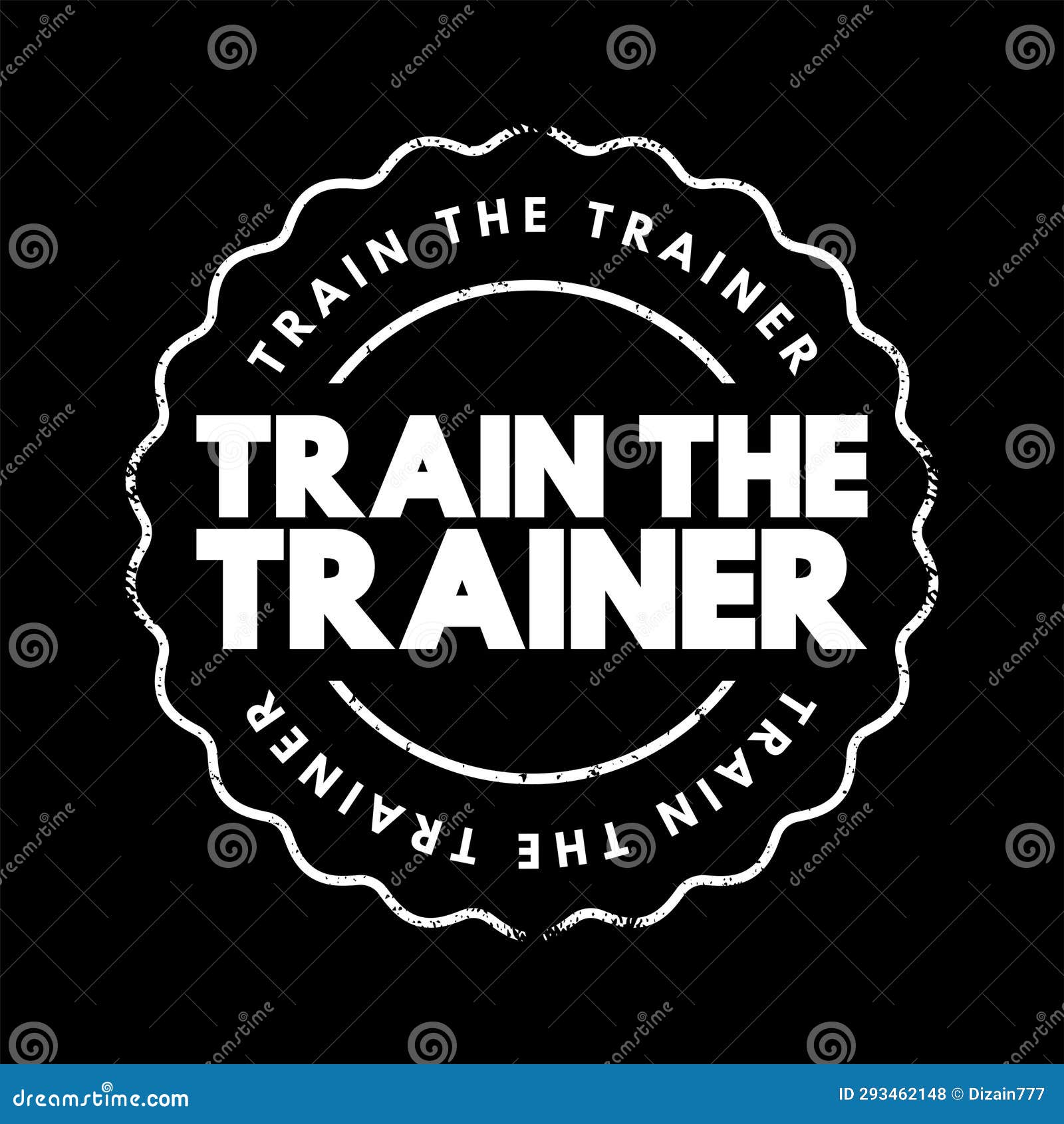 Train the Trainer Text Stamp, Concept Background Stock Illustration ...