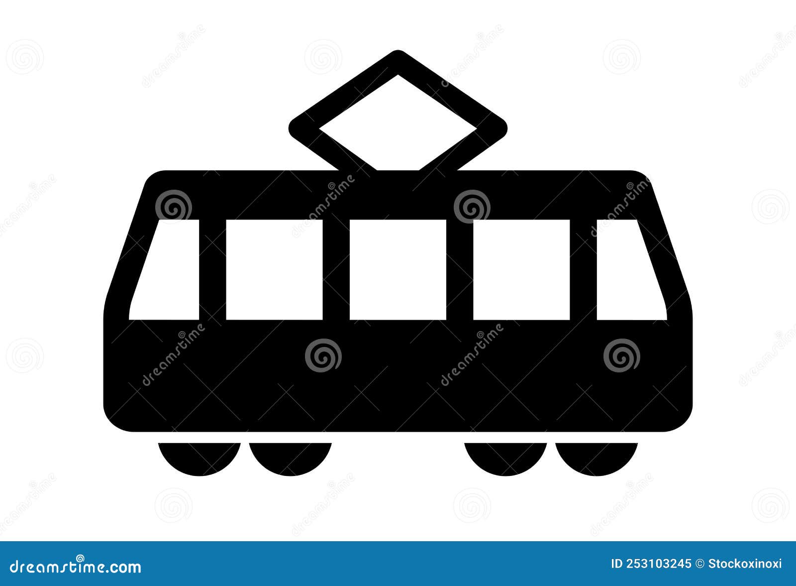 Train Tram Railroad Crossing Sign Vector Icon Stock Vector ...