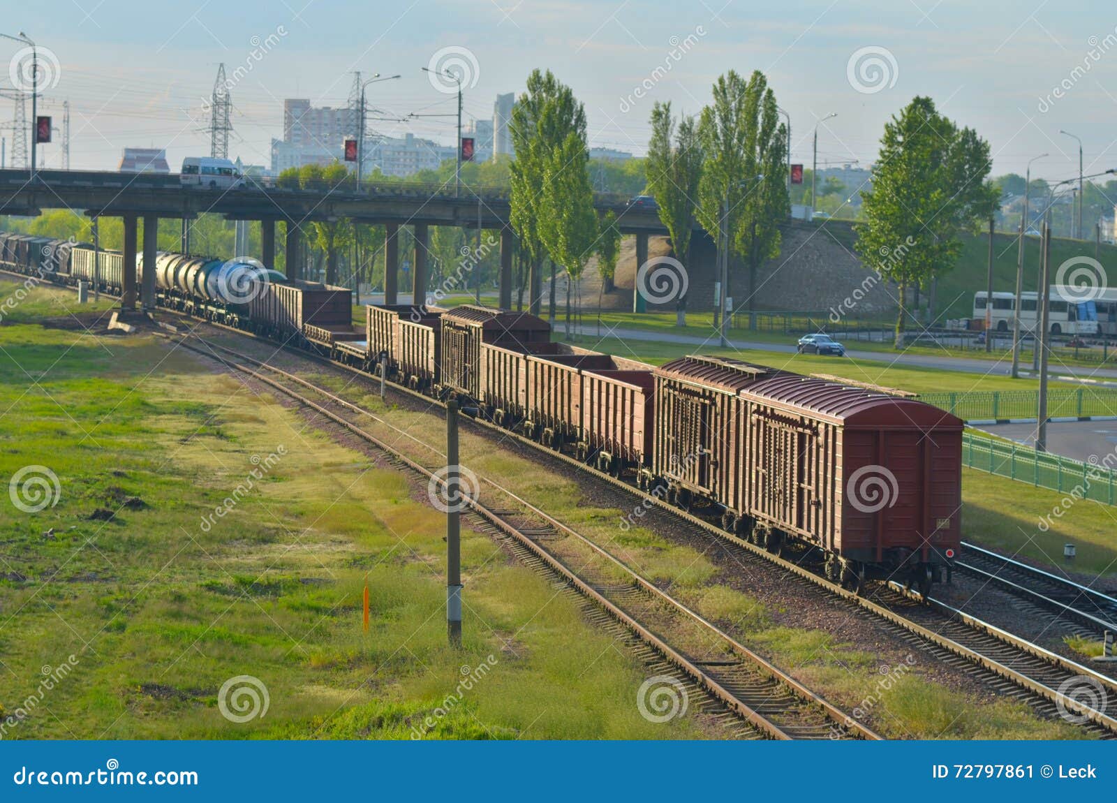 Train transporting cargo stock image. Image of direction - 72797861