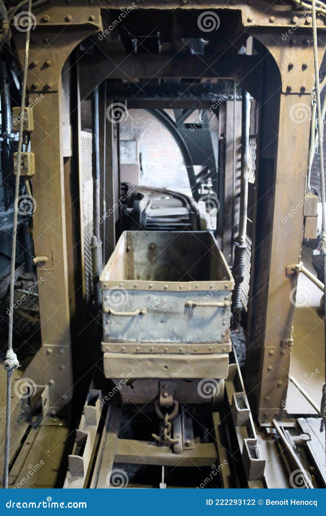 A Train Transporting Coal Inside a Pit. Mine Wagon Editorial ...