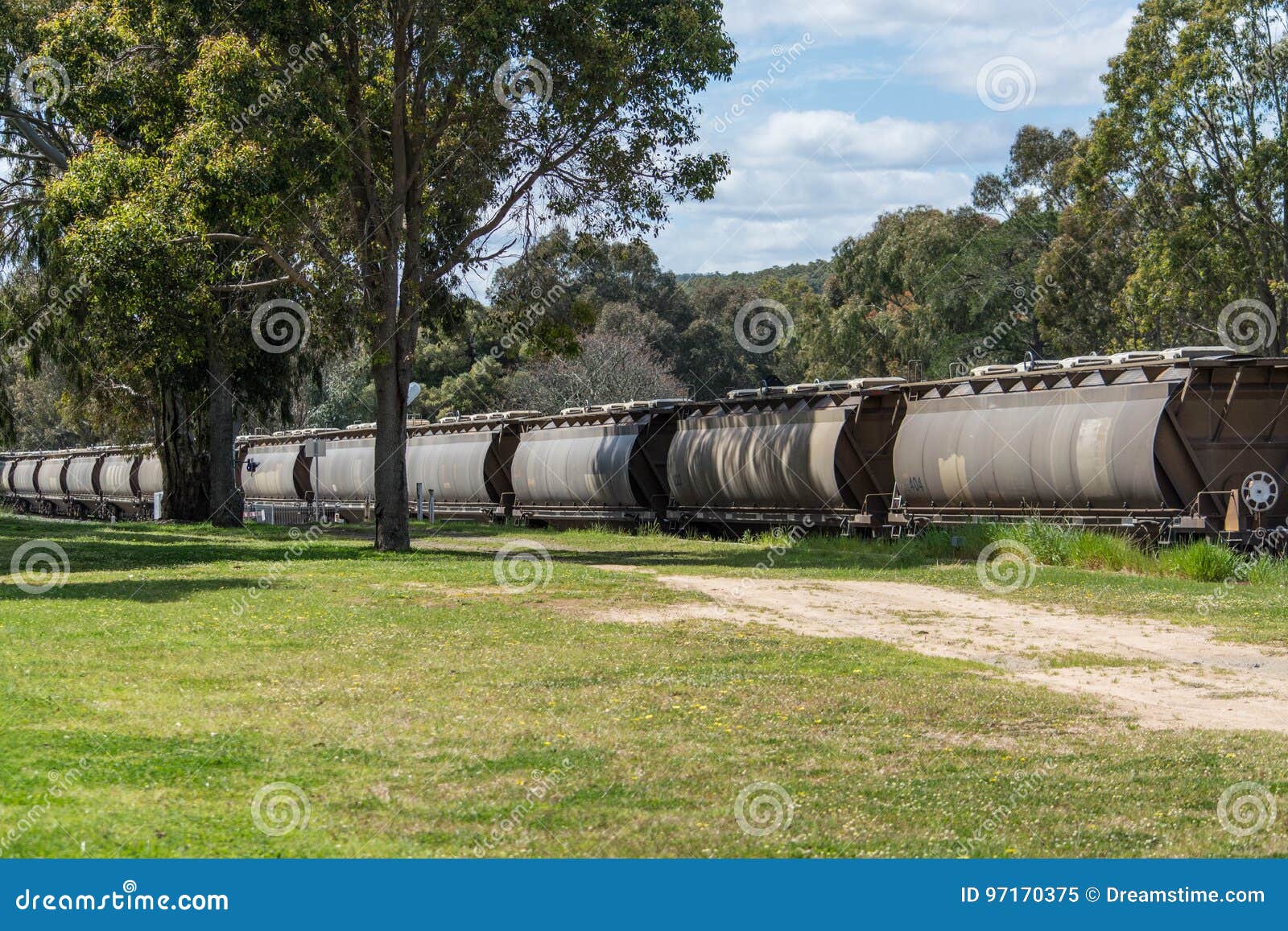 Train transporting grain stock image. Image of railway - 97170375